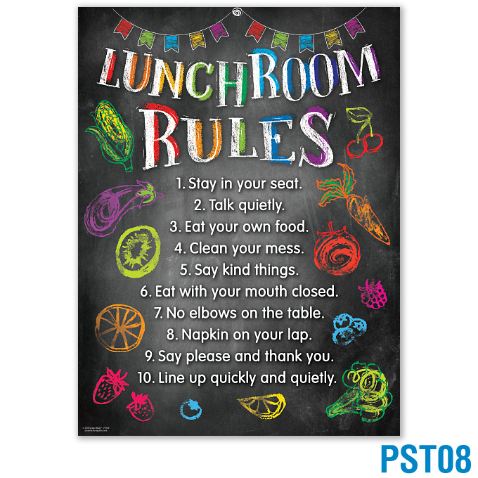 Lunchroom Rules Poster School Supplies School Mate lunchroom-rules-poster-school-supplies-school-mate